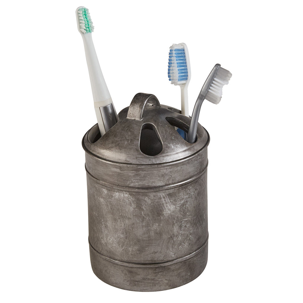 Antique Farmhouse Chicken Feeder Toothbrush Holder – Modern Rustic Home