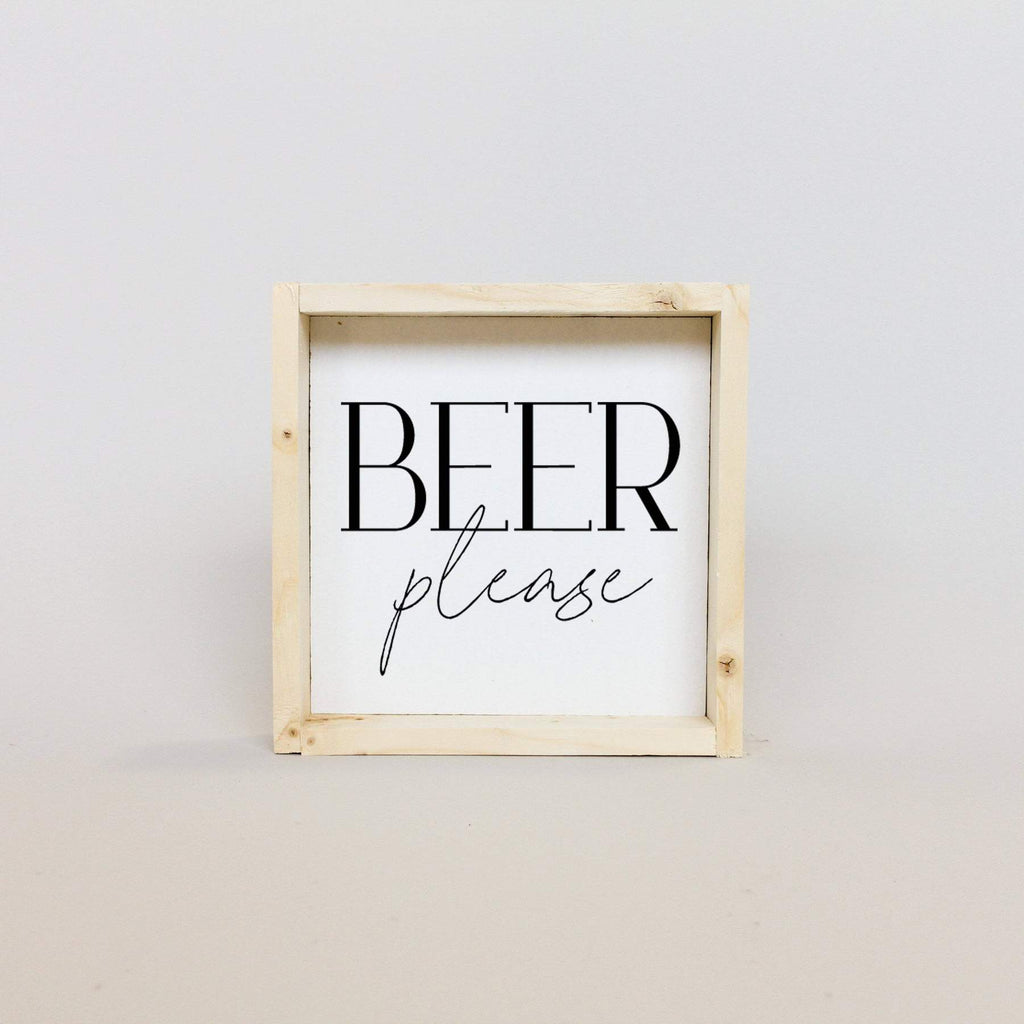 Beer Please | Wood Sign – Modern Rustic Home