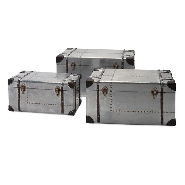 Brewer Aluminum Trunks - Set of 3 – Modern Rustic Home