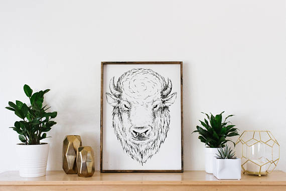 Earl Buffalo Sign – Modern Rustic Home