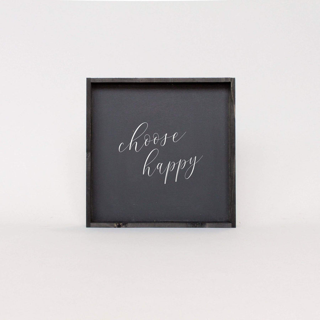 Choose Happy | Wood Sign - Multiple Color Options Available – Modern ...