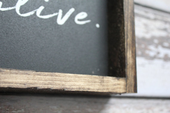 Fall In Love With Being Alive Sign – Modern Rustic Home