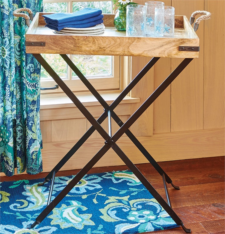 Iron Tray Table Stand – Modern Rustic Home
