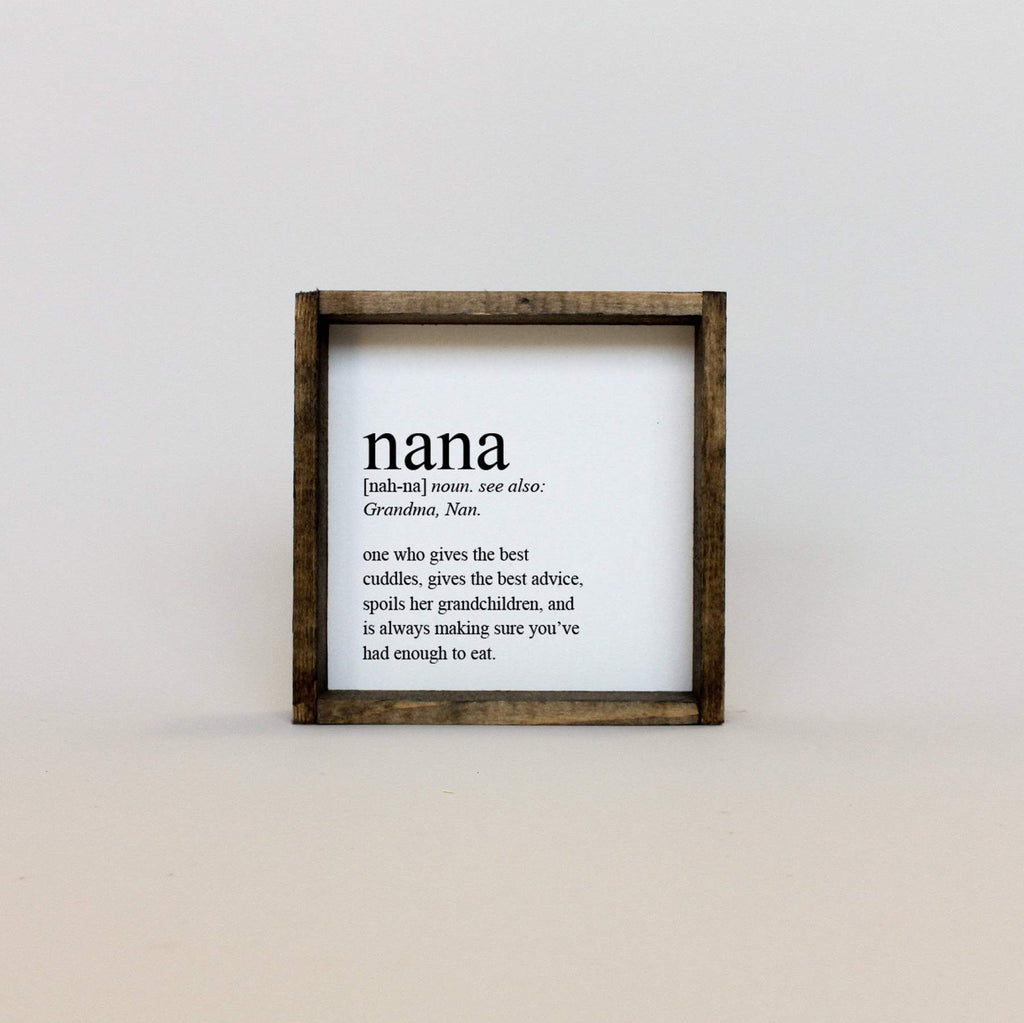 Nana Definition | Wood Sign – Modern Rustic Home