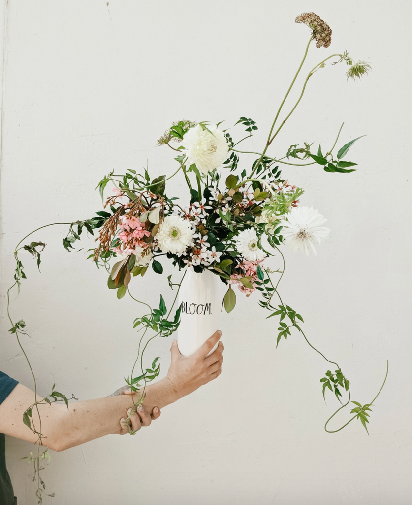 Rae Dunn Stem Print "Bloom" Vase – Modern Rustic Home