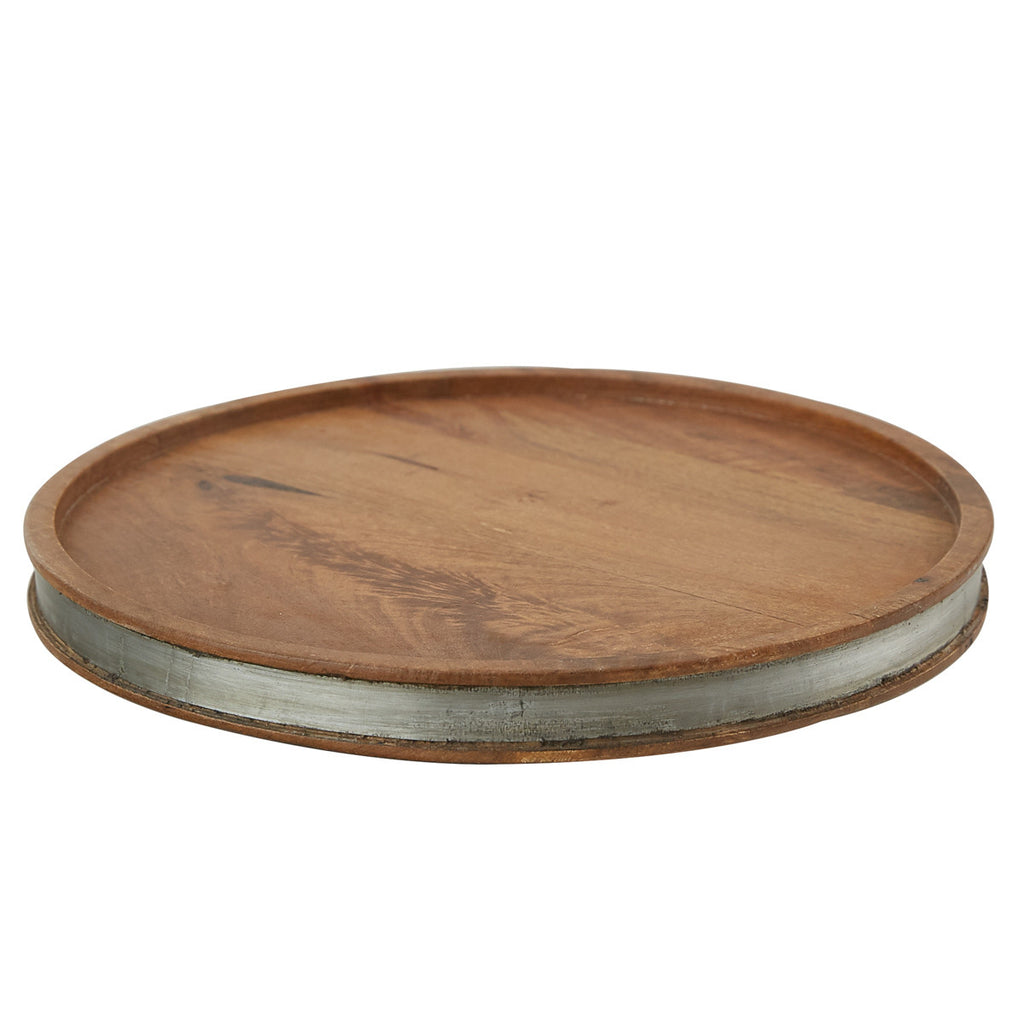 Wood with Metal Strap Cloche Base – Modern Rustic Home