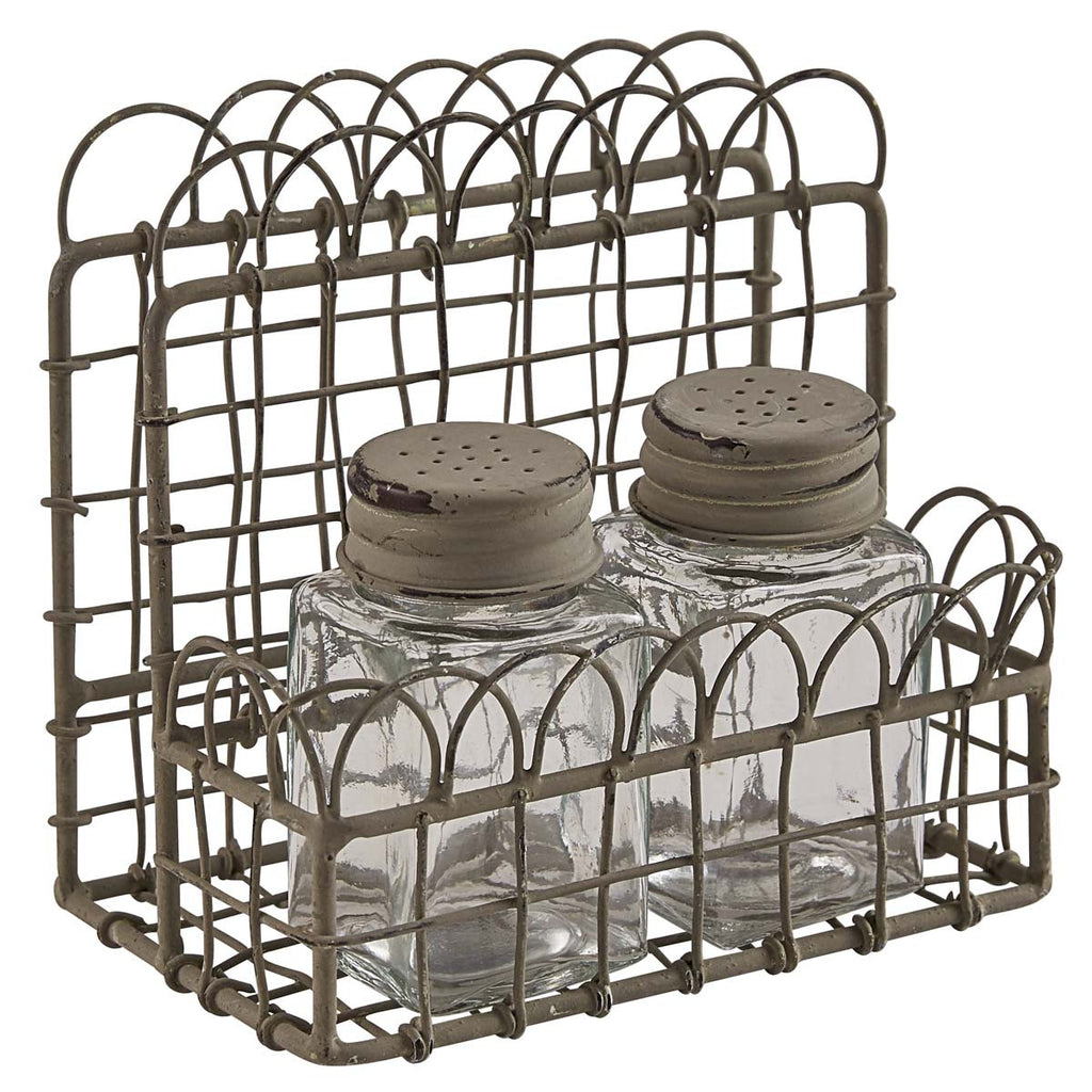 Zinc Wire Salt & Pepper Caddy – Modern Rustic Home