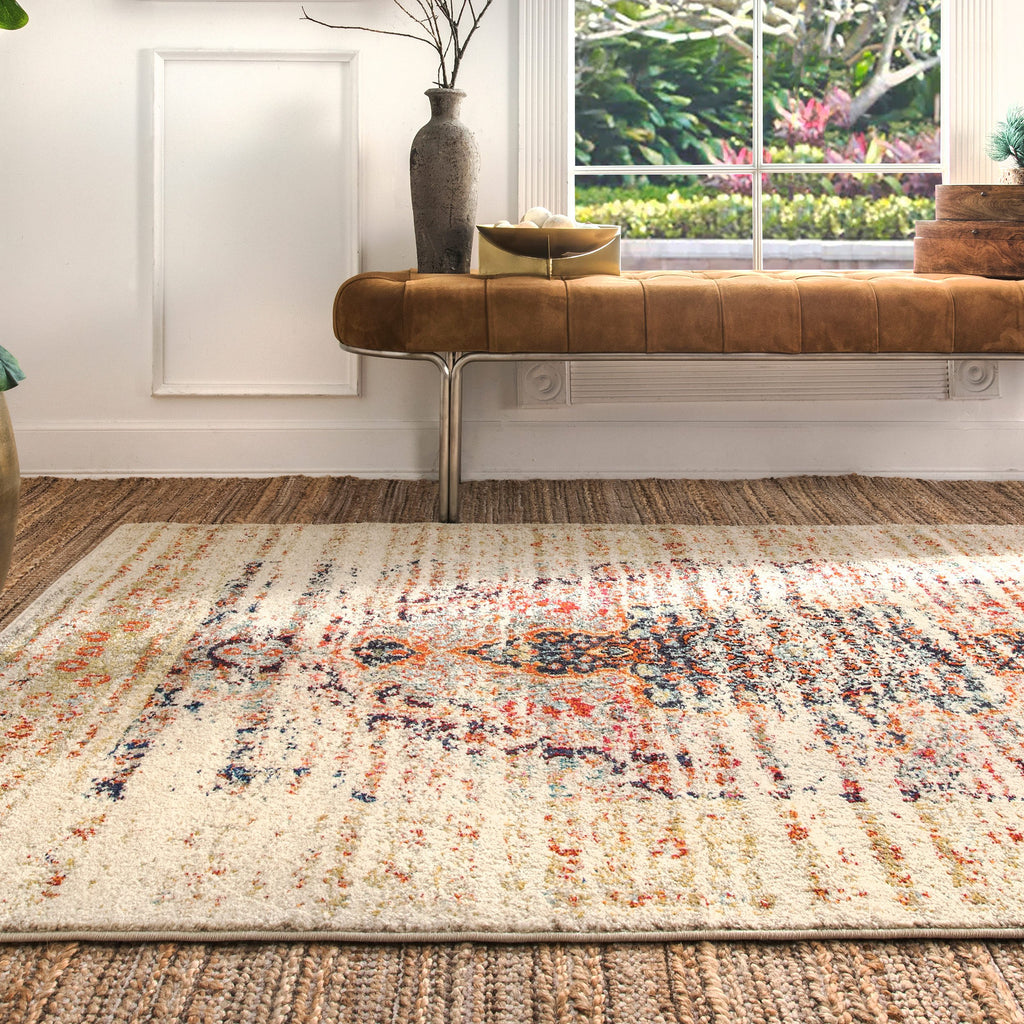 Distressed Persian Sarita Rug – Modern Rustic Home