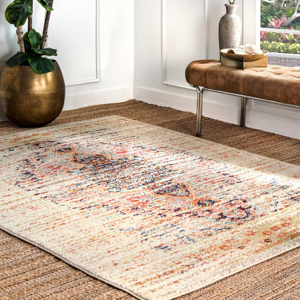 Distressed Persian Sarita Rug – Modern Rustic Home