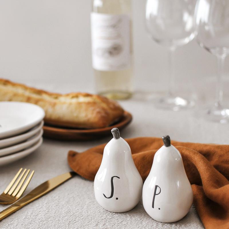 RAE DUNN CLAY - STEM PRINT PEAR S + P CELLARS SET – Modern Rustic Home
