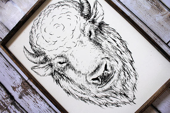 Earl Buffalo Sign – Modern Rustic Home